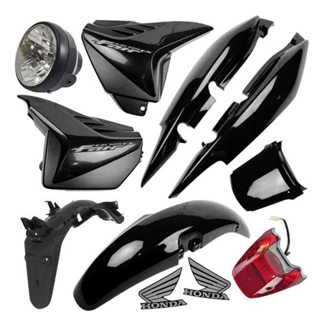 Kit Plástico Adesivado Fan 125 2009 A 2013 Frente Completa