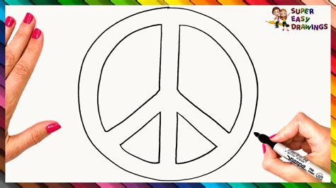 How To Draw A Peace Symbol Step By Step Peace Symbol Drawing Easy