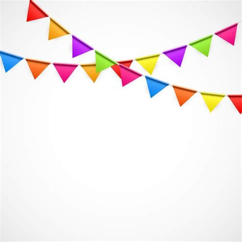 Fondo de fiesta con banderas ilustración vectorial eps10 Vector Premium