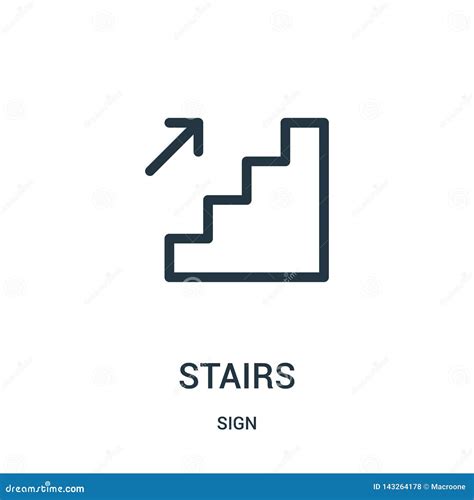 Stairs Icon Vector From Sign Collection Thin Line Stairs Outline Icon