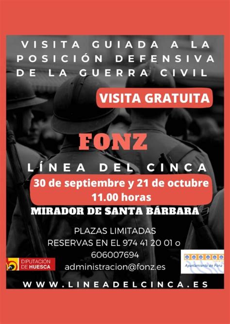 Fonz organiza dos visitas guiadas a la posición artillera de la Línea