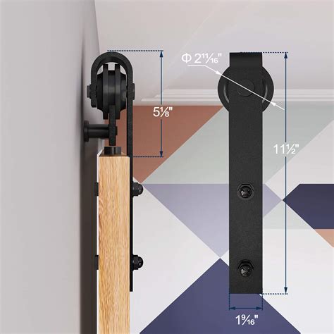 EaseLife 8 FT Double Door Sliding Barn Door Hardware Track Kit Heavy