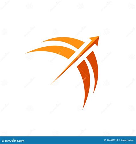 Seta Dourada Que Aponta O Alvo Logo Symbol Template Ilustração do Vetor