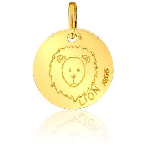 Médaille Or Jaune 750 signe Lion Augis Ocarat