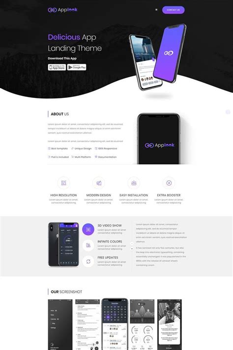 Landing Page Template F R Applook Design Applook Design F R