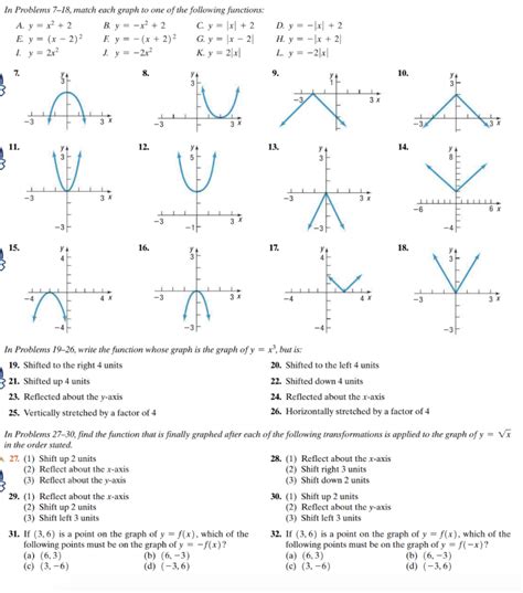 solved in problems 7 18 match each graph to one of the