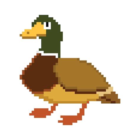 Premium Vector 8bit Pixels Art Duck Vector Duck Pixel Art Design