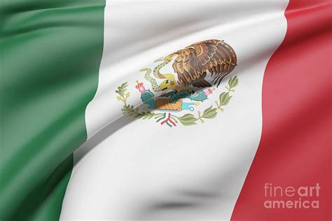 Mexico Flag Waving Digital Art By Enrique Ramos Lopez Fine Art America