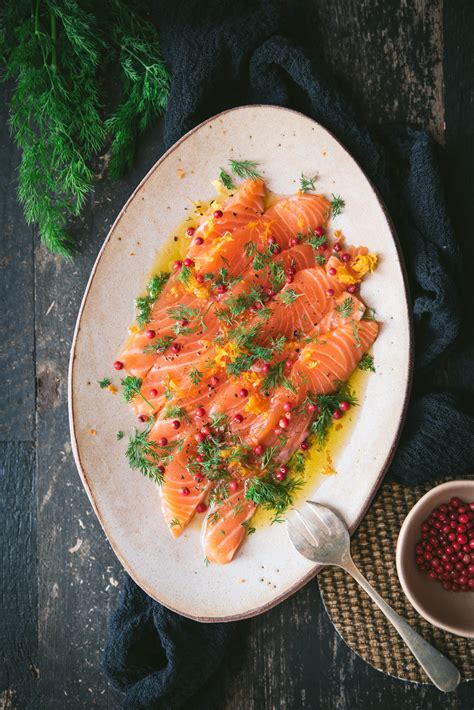 Saumon Cru Marin Au Citron Et Aneth Recette Tangerine Zest