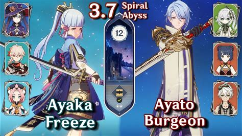 NEW Spiral Abyss 3 7 C0 Ayaka Freeze C0 Ayato Burgeon Floor 12 9