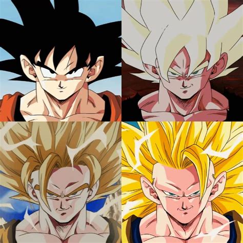 Goku Transformaciones By Fenyo Coloreado Por Color Db Personajes De