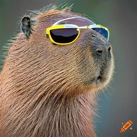 Capybara Wearing Sunglasses On Craiyon