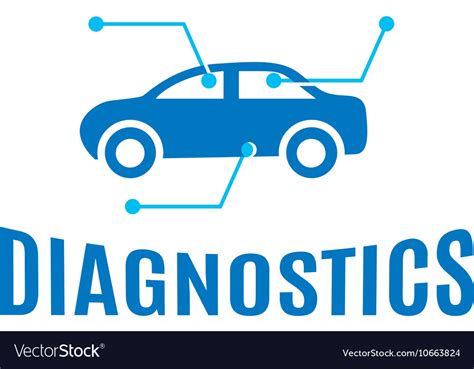 Isolated Abstract Blue Color Car Diagnostics Logo Vector Image