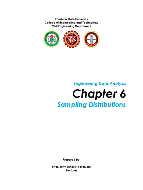 sampling distributions engineering data analysis pdf mean standard deviation