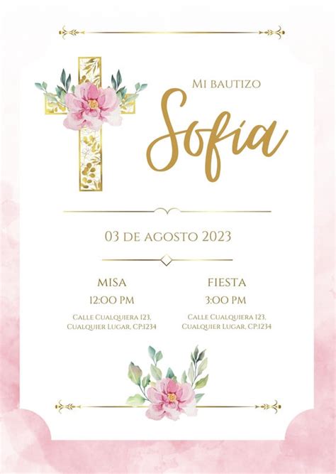 Plantillas Bautizo Gratis Y Editables Canva