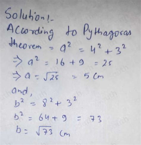 Solved Pythagoras Theorem Calculator Allowed Give Your Answers