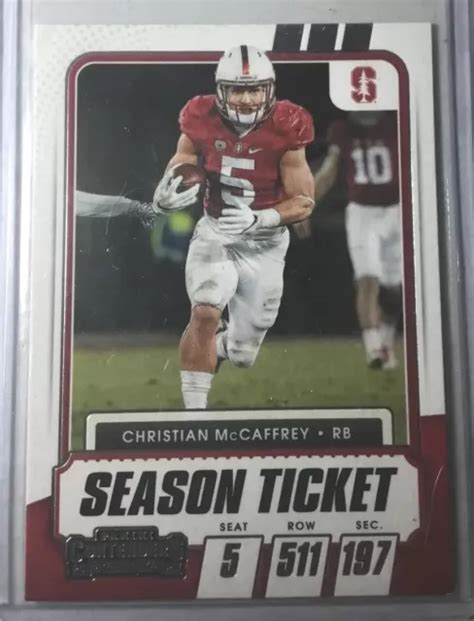 2021 CHRISTIAN MCCAFFREY Panini Contenders Draft Picks 60 49ers De San