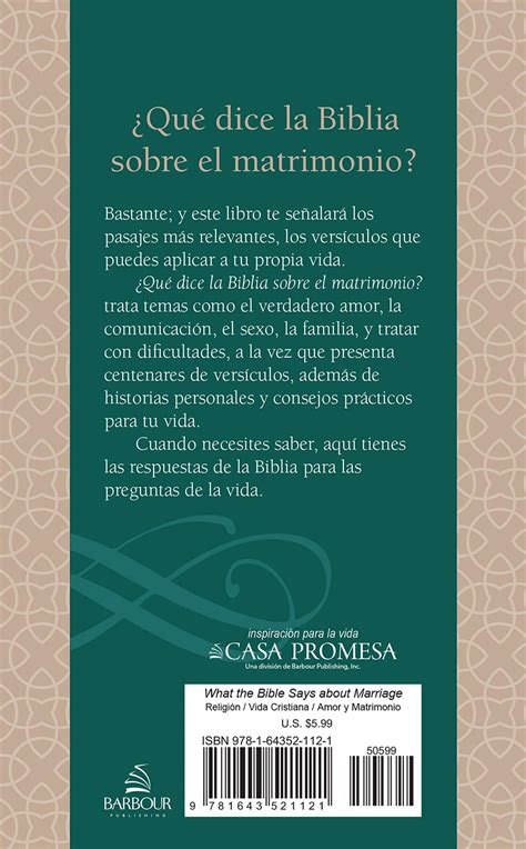 Que Dice La Biblia Sobre El Matrimonio 9781643521121
