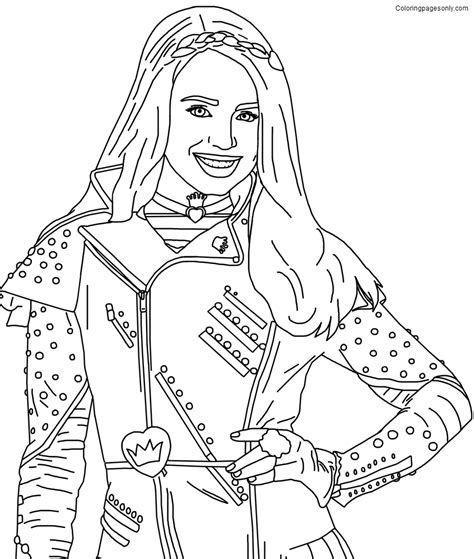 Coloriage Mal et Evie de Descendants Coloriages gratuits à imprimer