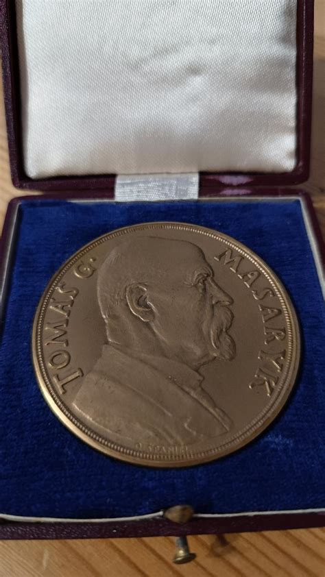 Medaile T G Masaryk Na paměť 85 narozenin 1850 1935 60mm Aukro