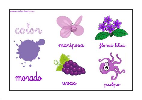 Ficha Para Aprender El Color Violeta Aprender El Morado