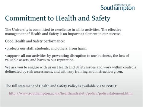 Management Safety Commitment Letter
