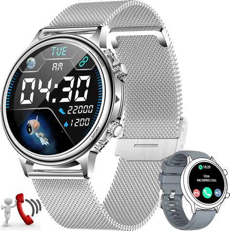 Orologio Smartwatch Donna Uomo Risponde Chiamate Rotondo Orologio