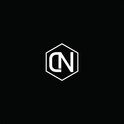 Diseño creativo del logotipo de la letra dn con gráfico vectorial dn