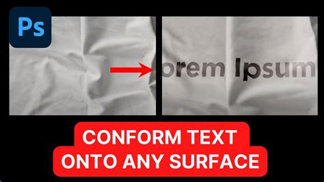 How To Conform Text Onto Any Surface In Photoshop 2 Minute Tutorial