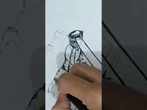 CARA GAMBAR KATANA MAN CHAINSAW MAN FROM STICK MAN HOW TO DRAW