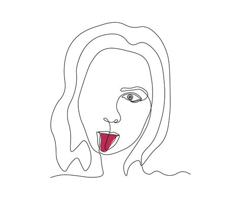Abstract Part Of A Girl S Face With Her Tongue Sticking Out Of Her