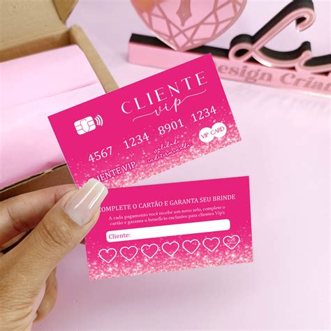 Cartão fidelidade Cliente Vip Vários modelos Line Design Criativo