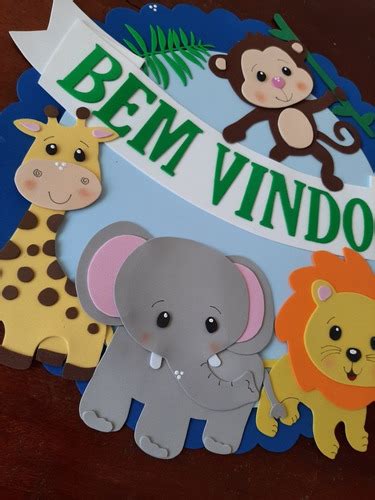 Painel Escolar Bem Vindos Tema Safari Em Eva Parcelamento Sem Juros