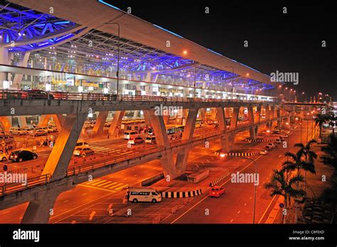 Night Bangkok International Airport Suvarnabhumi Bangkok Thailand