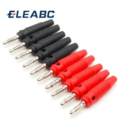 Fiche Banane Empilable Sans Soudure Rouge Et Noir 4mm 10 Pièces lot