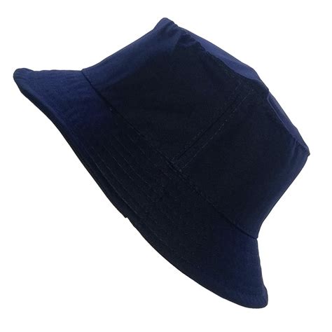 Chapéu Bucket Hat Azul Escuro Masculino E Feminino Liso Boné em