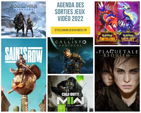 MAJ le 13 10 Agenda des Sorties Jeux Vidéo 2022 Steelbook Jeux Vidéo