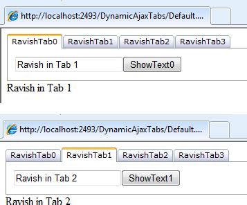 Create Dynamic Tabs Using AJAX Tab Container Add Controls Read Them
