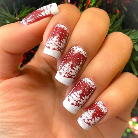 Uñas Navideñas sencillas y elegantes DISEÑOS 2020