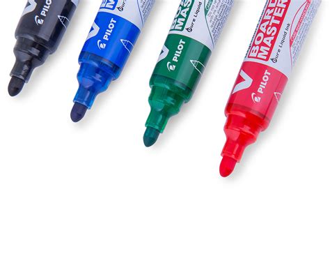 Pilot V Board Master Bullet Point Whiteboard Markers 4 Pack Multi