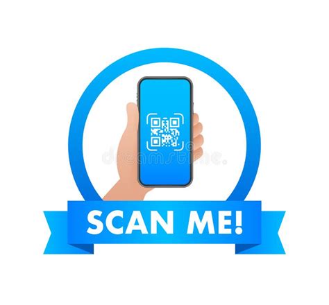 Qr Code For Smartphone Inscription Scan Me With Smartphone Icon Qr