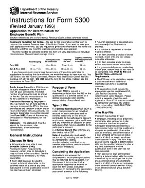 Fillable Online Form 5300 Dol Instructions Fax Email Print PdfFiller