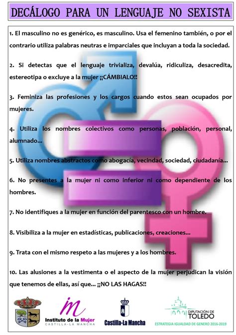 DECÁLOGO PARA UN LENGUAJE NO SEXISTA IES Arenales del Tajo Cebolla