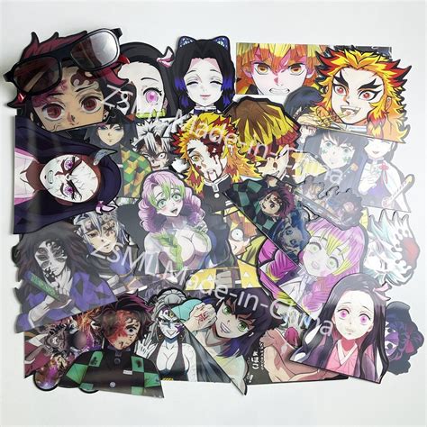 Mix Wholesale Anime Stickers Demon Slayer Decals For Cars Laptop