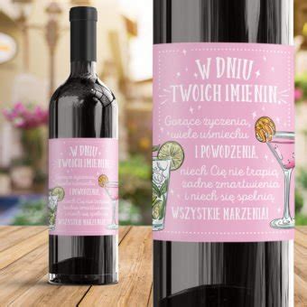 Etykieta na imieninowy alkohol dla kobiety ŚwistakPakuje pl