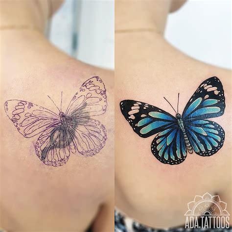Flower Cover Up Tattoos Before And After