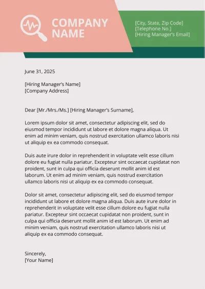 Free Formal Letter Template For Google Docs