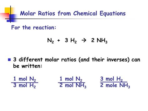 Chemistry Molar Ratios Worksheet