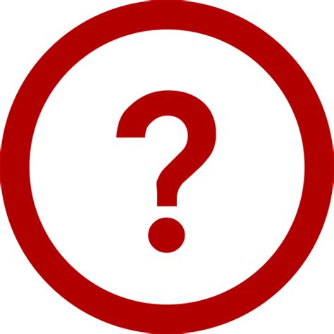 Signo De Interrogaci N Rojo E Icono De Pregunta S Mbolo Png