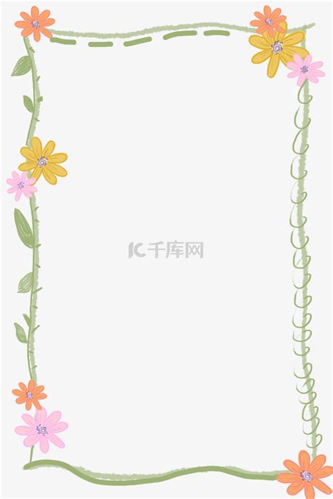 春日花环边框png图片素材图片免费下载 千库网